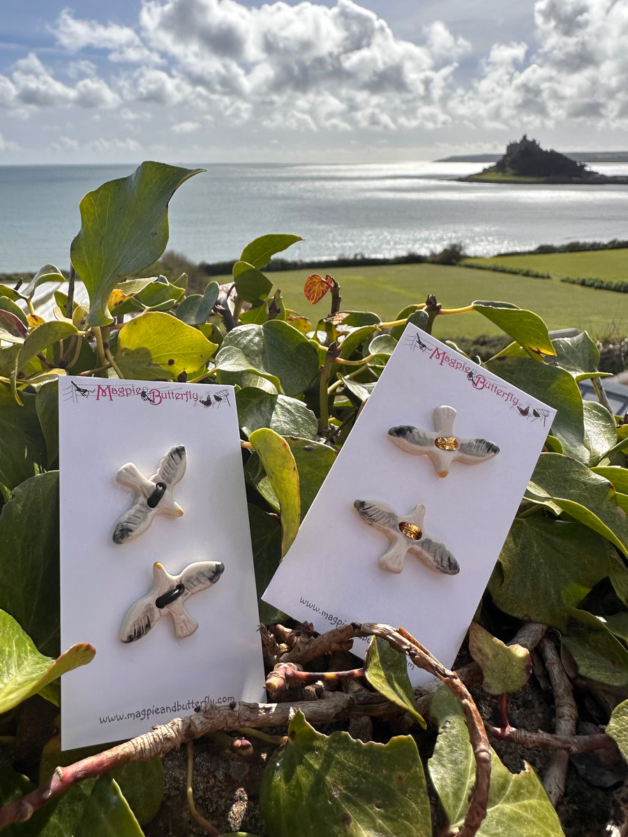 Seagull Buttons – Magpie & Butterfly