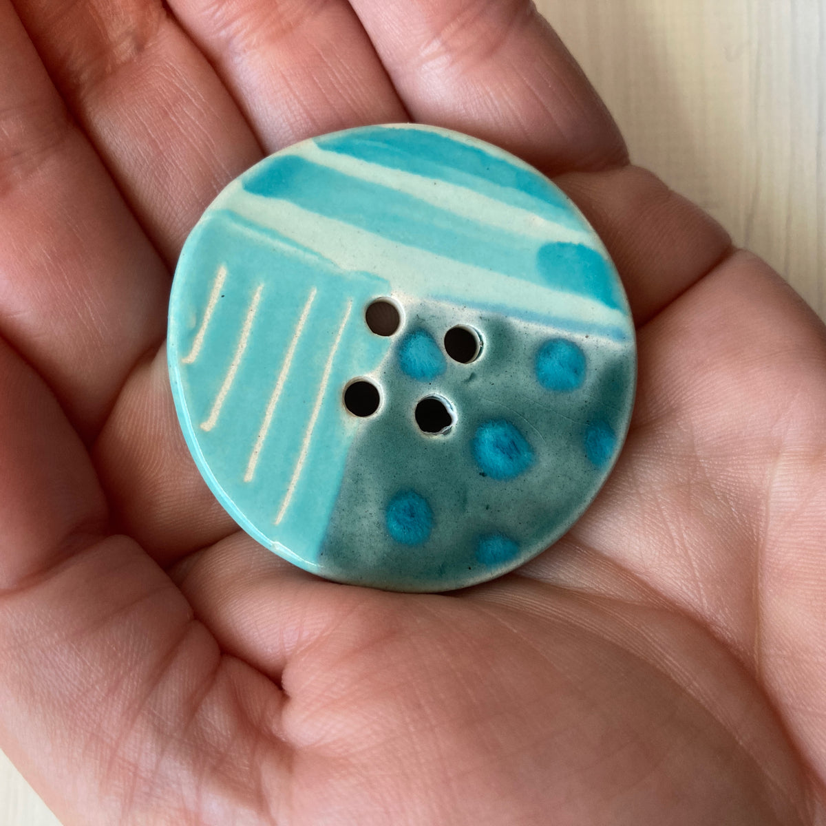 Patchwork Polka Dot Buttons 4.5cm - Made to Order – Magpie & Butterfly